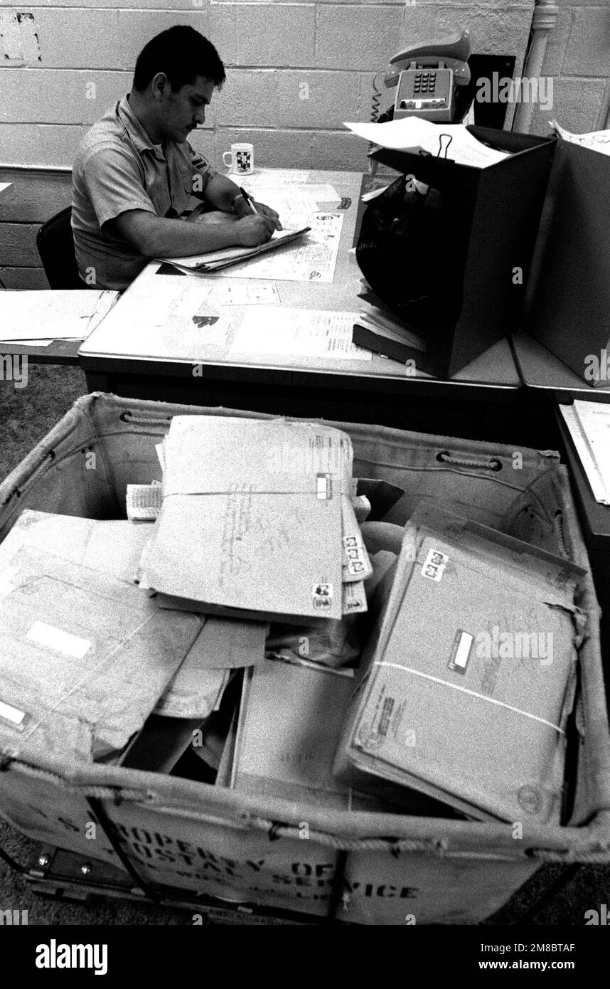 Military postal clerk Black and White Stock Photos & Images - Alamy