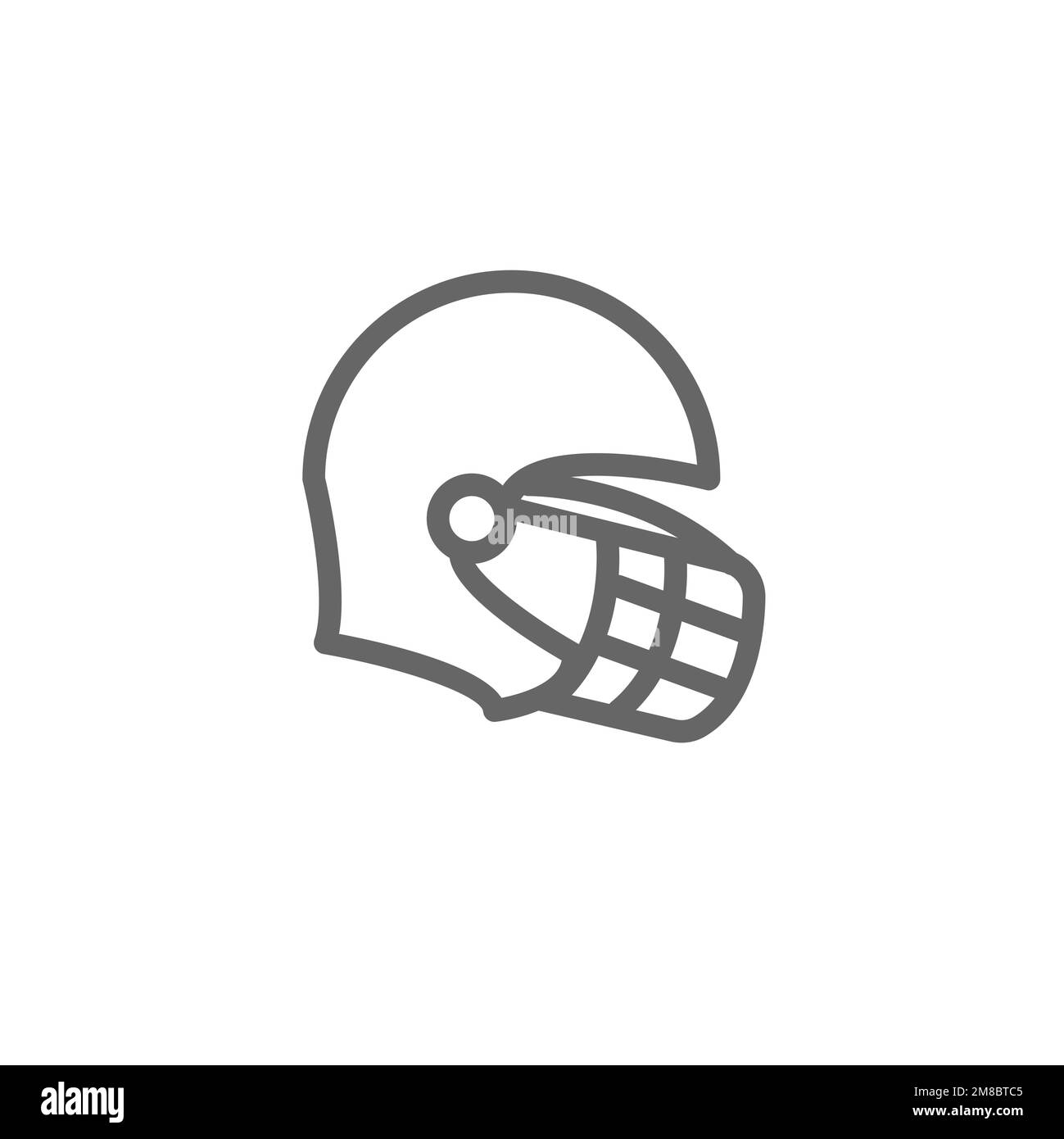 Football cap line icon, graphics resource template, vector illustration ...