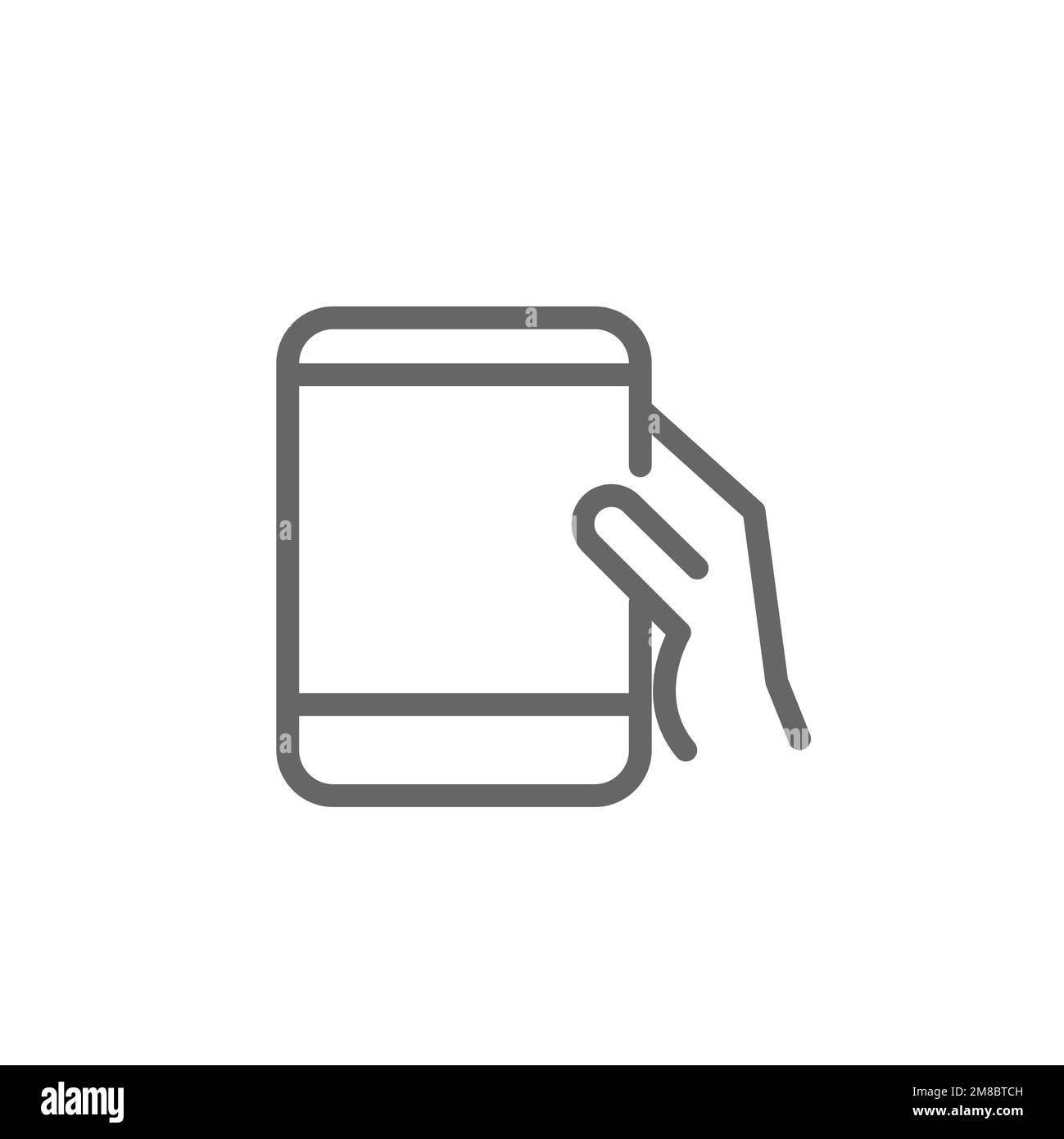 MP4 player line icon, graphics resource template, vector illustration ...