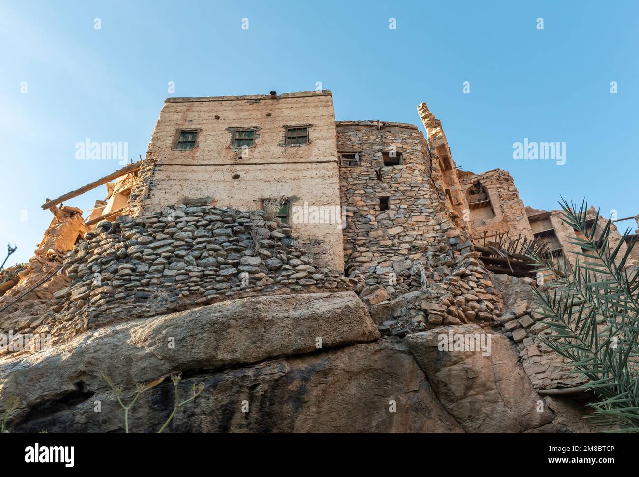 Old houses in Misfah al Abriyyin, Oman Stock Photo - Alamy