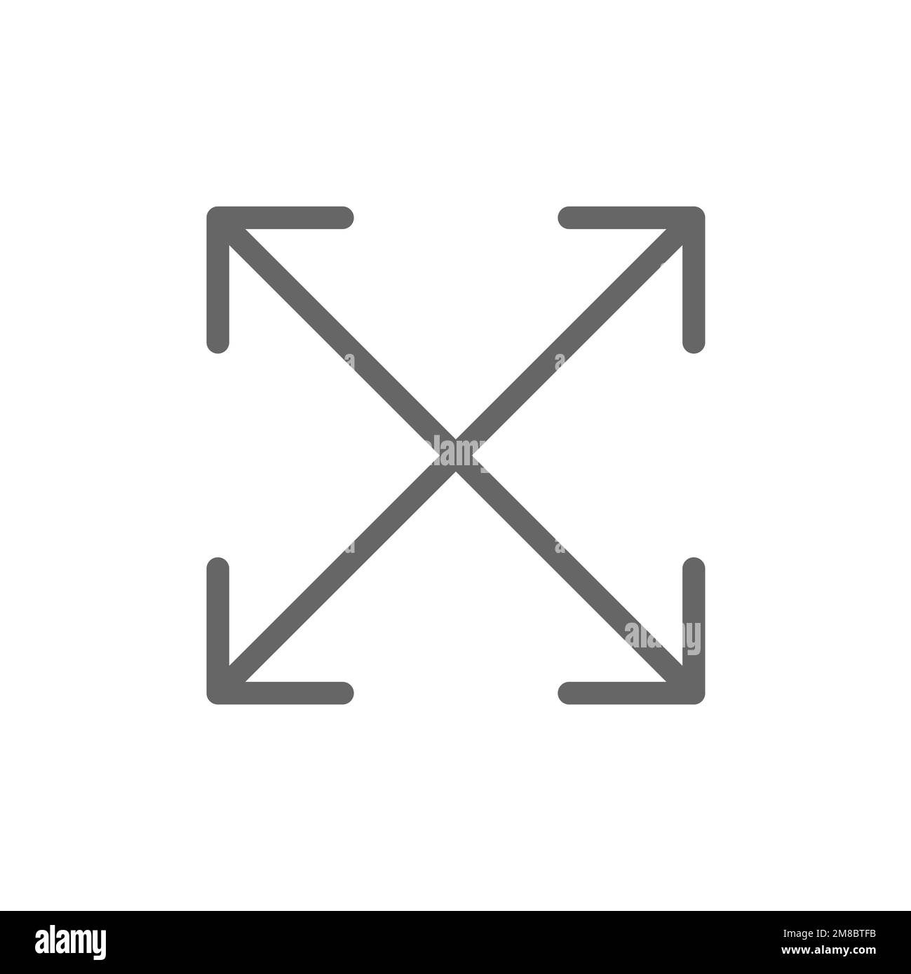 Full screen line icon, App interface graphics resource, vector illustration Stock Vector Image ...