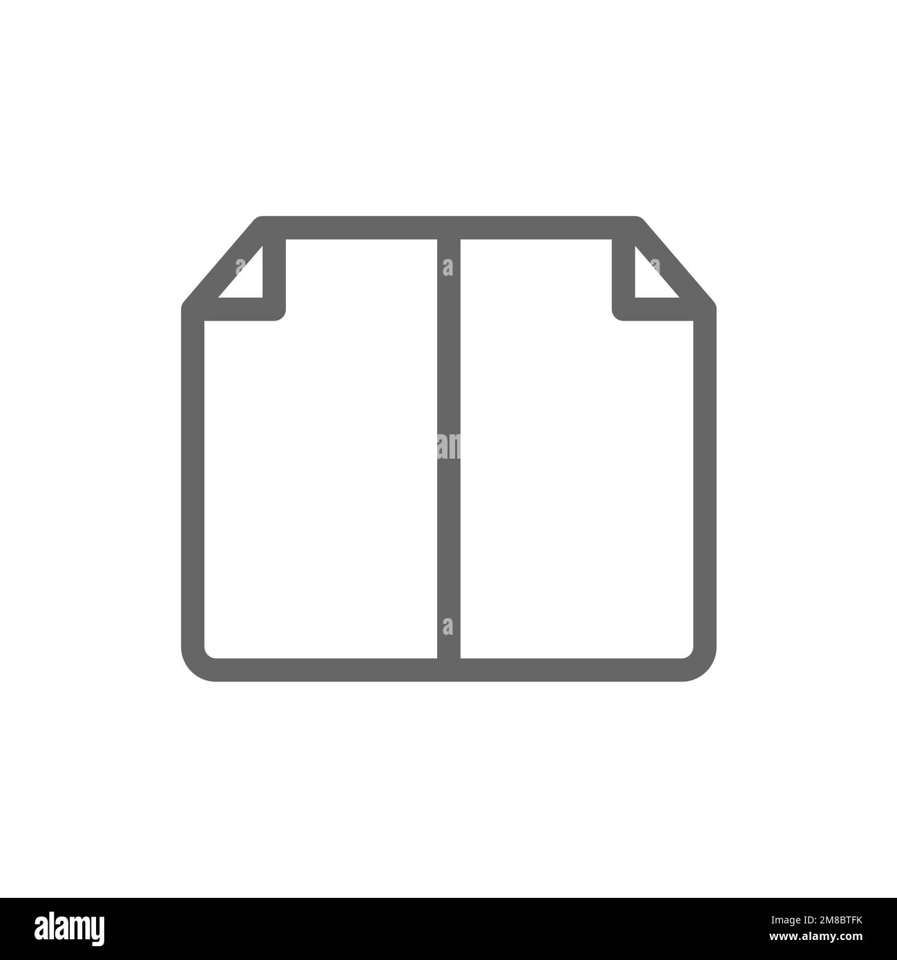 Double Page File Line Icon Graphic Resource Template Vector Illustration Stock Vector Image