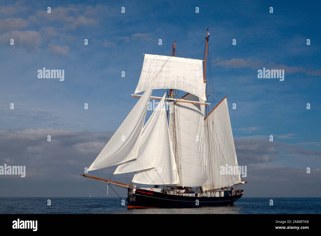 Dutch topsail schooner Wylde Swan, race start, 2010 Stock Photo - Alamy