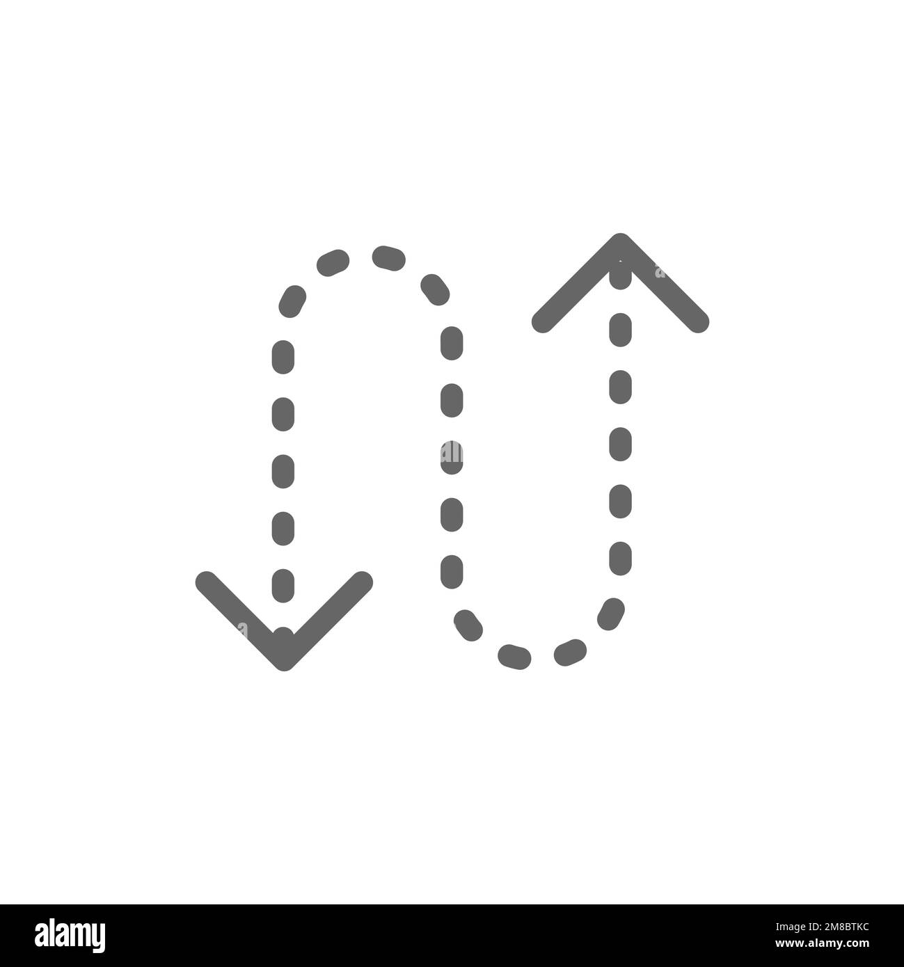 Dotted line conversion arrow icon, App interface graphics resource, vector illustration Stock ...