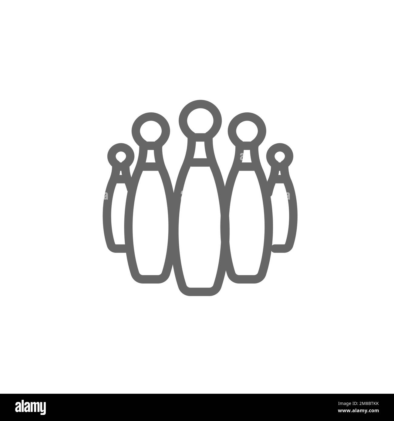 Bowling line icon, graphic resource template, vector illustration Stock ...