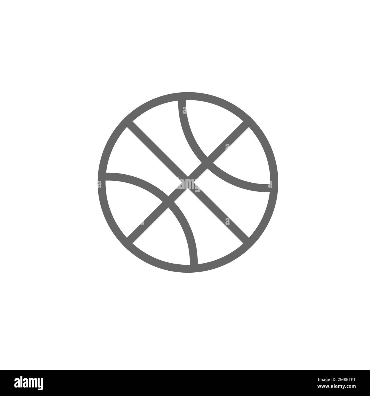Basketball line icon, graphic resource template, vector illustration ...
