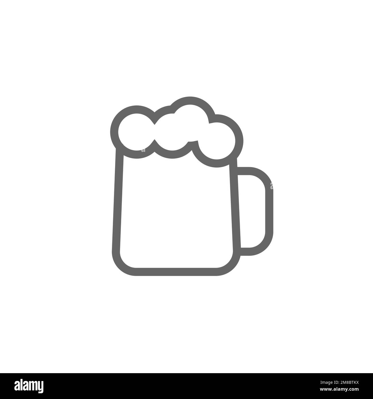 Beer glass line icon, graphic resource template, vector illustration ...