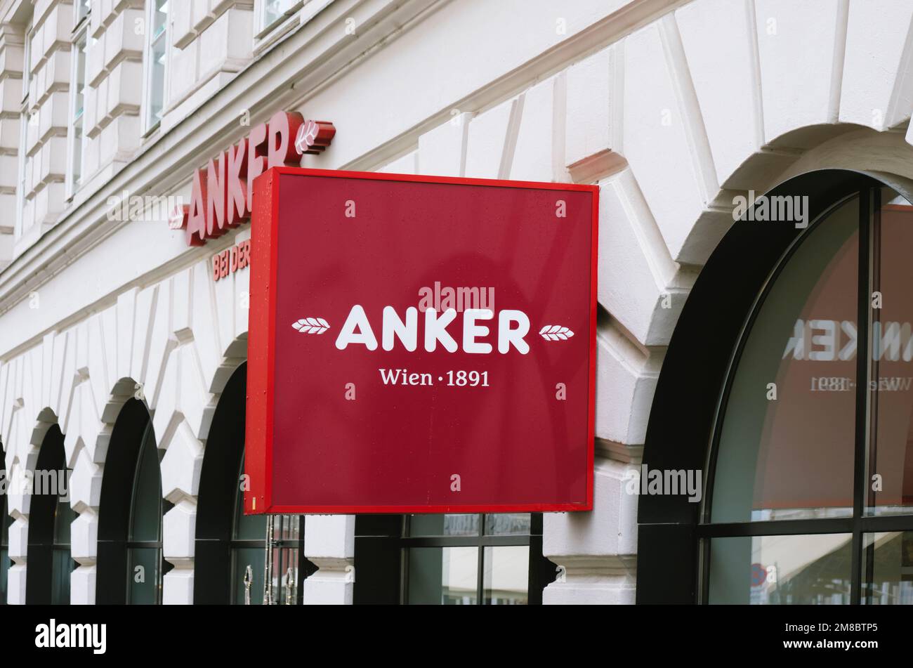 Anker bakery shop vienna sign hi-res stock photography and images - Alamy