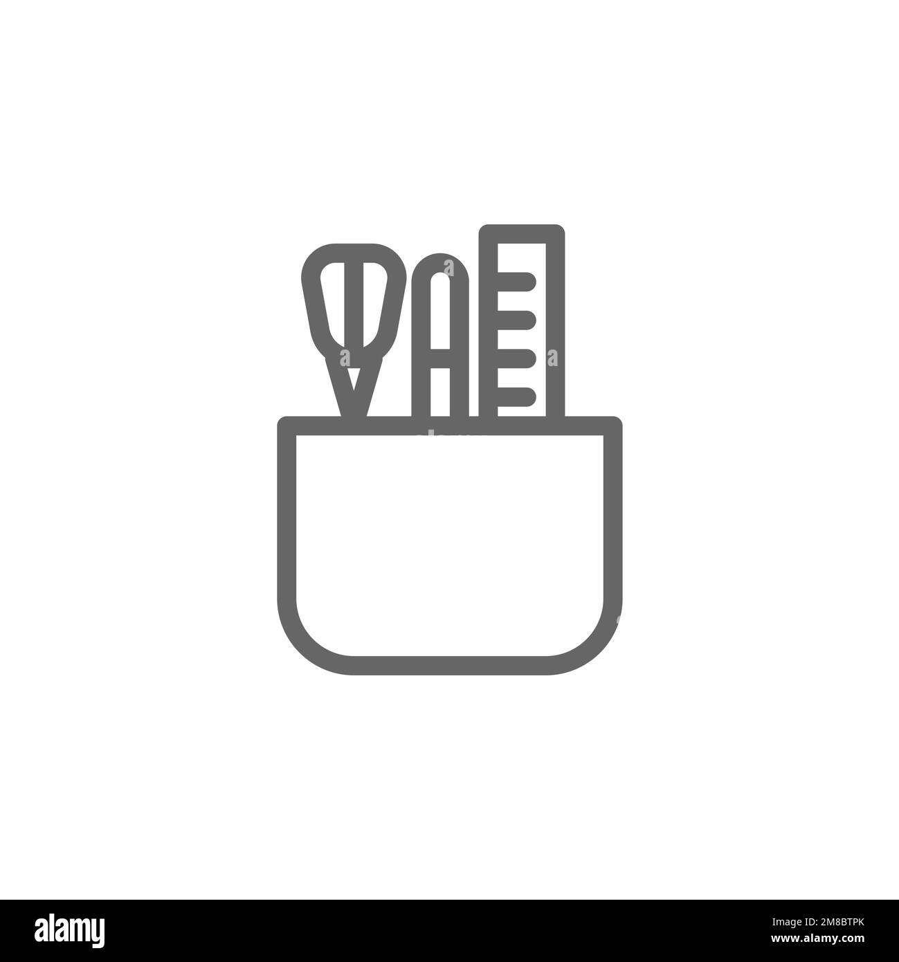 Penholder line icon, App interface graphics resource, vector illustration Stock Vector Image ...