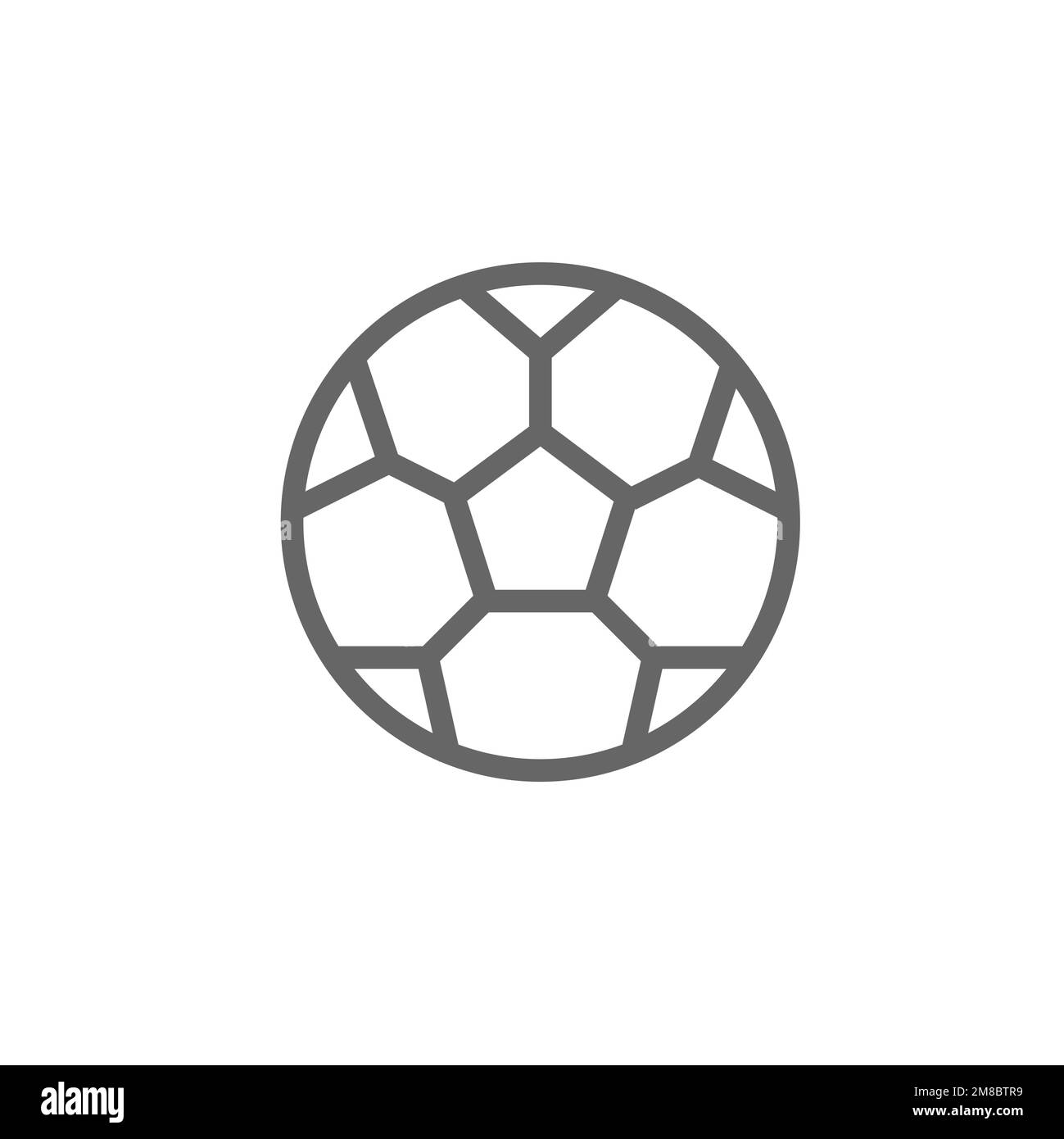 Football line icon, graphics resource template, vector illustration ...