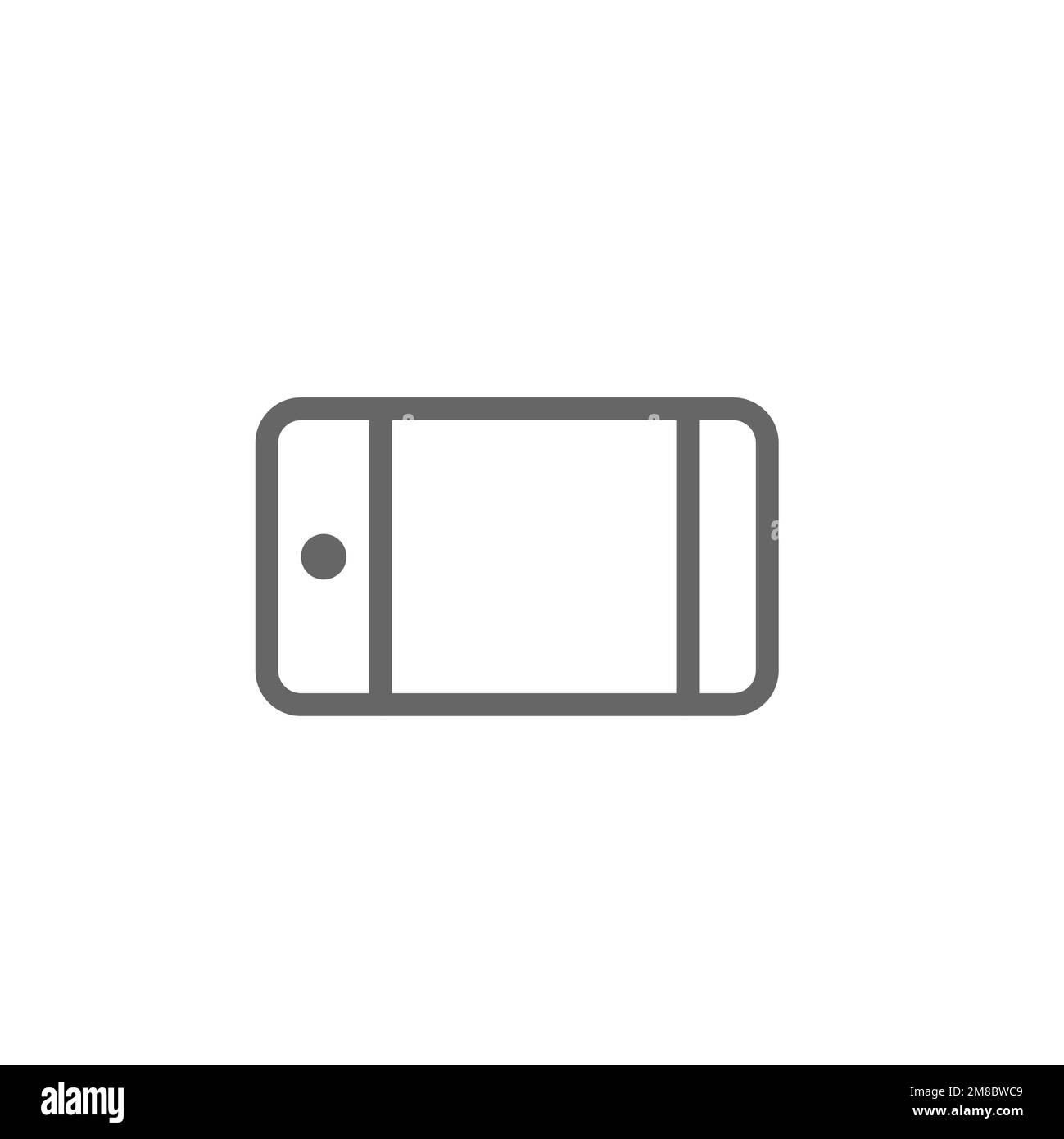 Horizontal mobile phone line icon, graphic resource template, vector ...