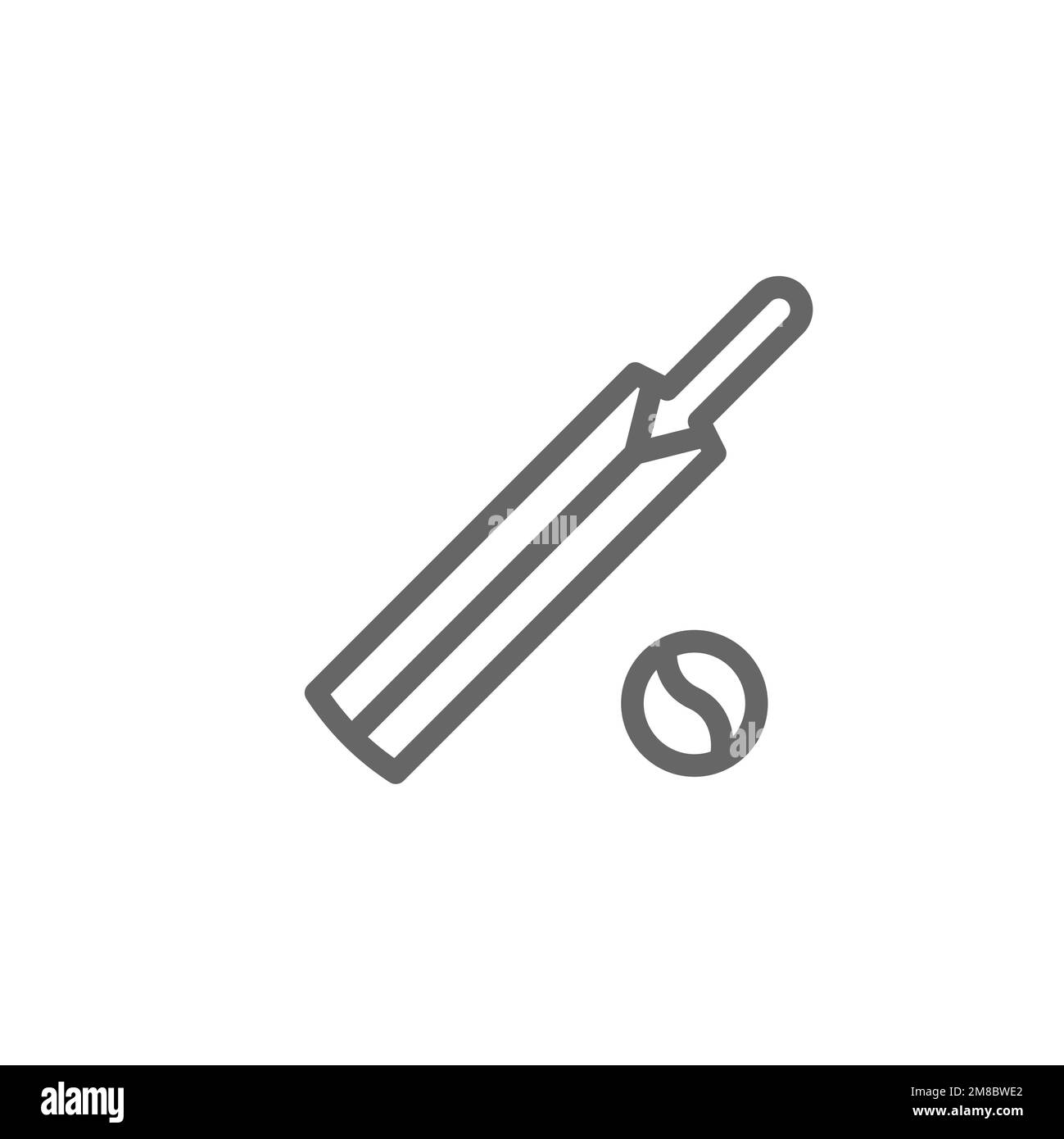 Cricket line icon, graphic resource template, vector illustration Stock ...