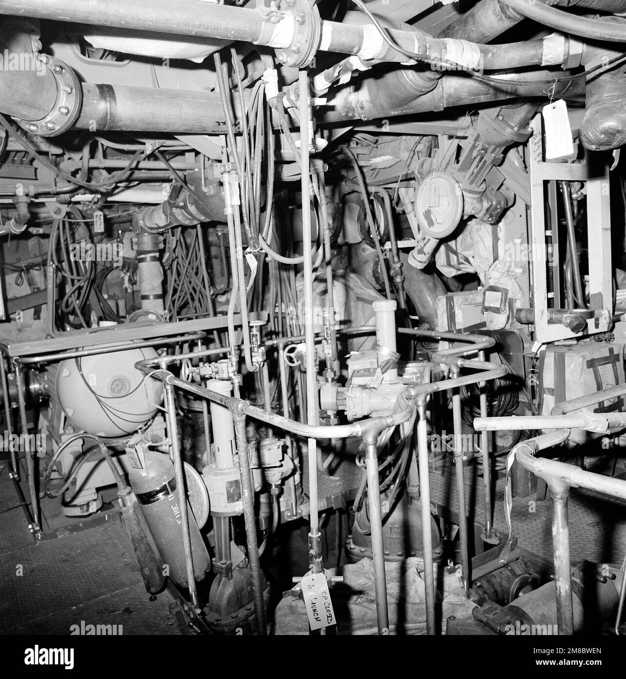 A view of auxiliary machinery room No. 2 on the guided missile cruiser ...