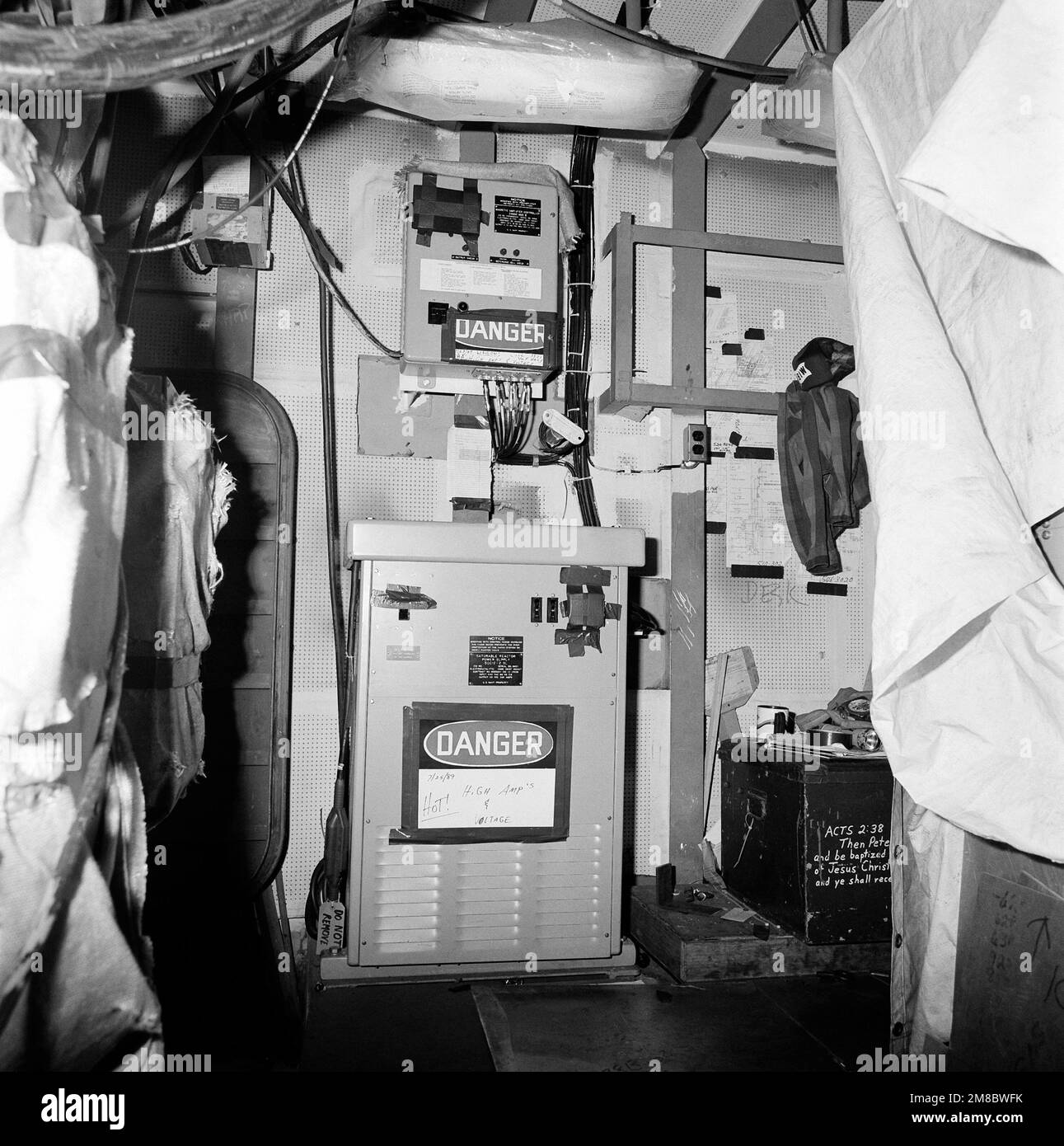 A view of IC and gyro room No. 2 on the guided missile cruiser ...
