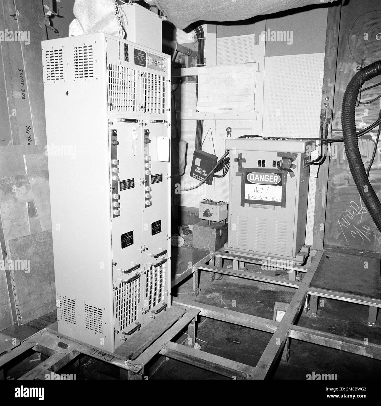 A view of IC and gyro room No. 1 on the guided missile cruiser ...