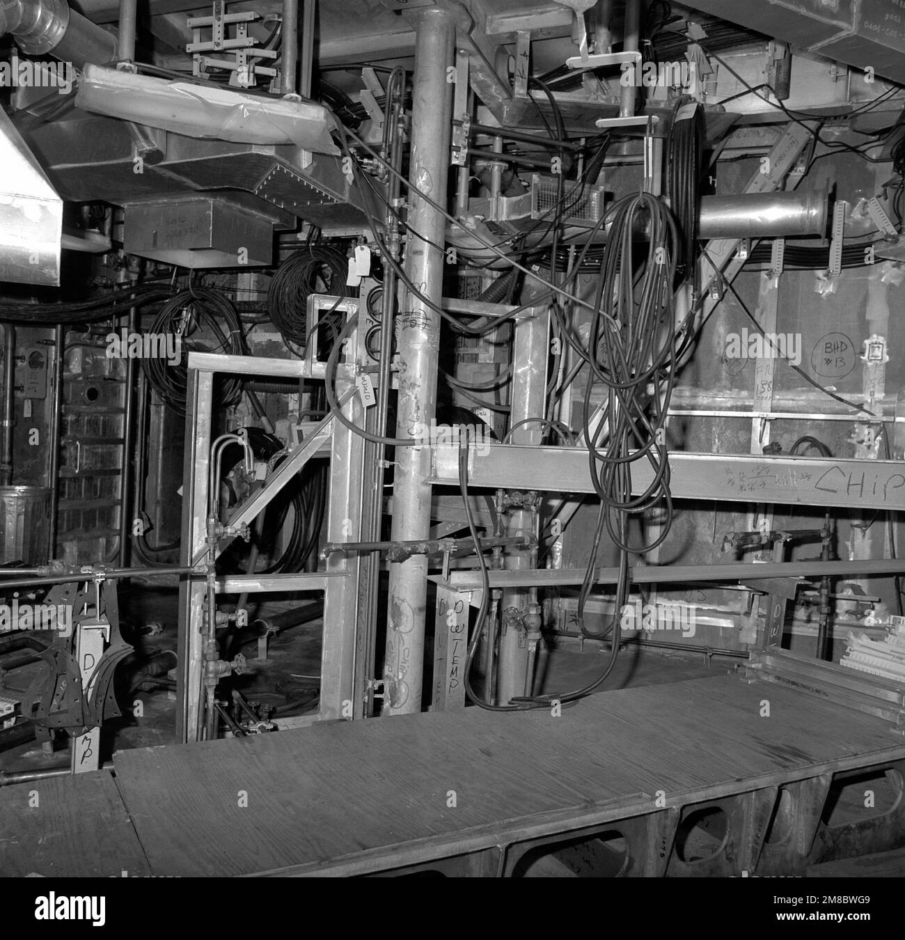 A view of Aegis radar room No. 2 on the guided missile cruiser ...