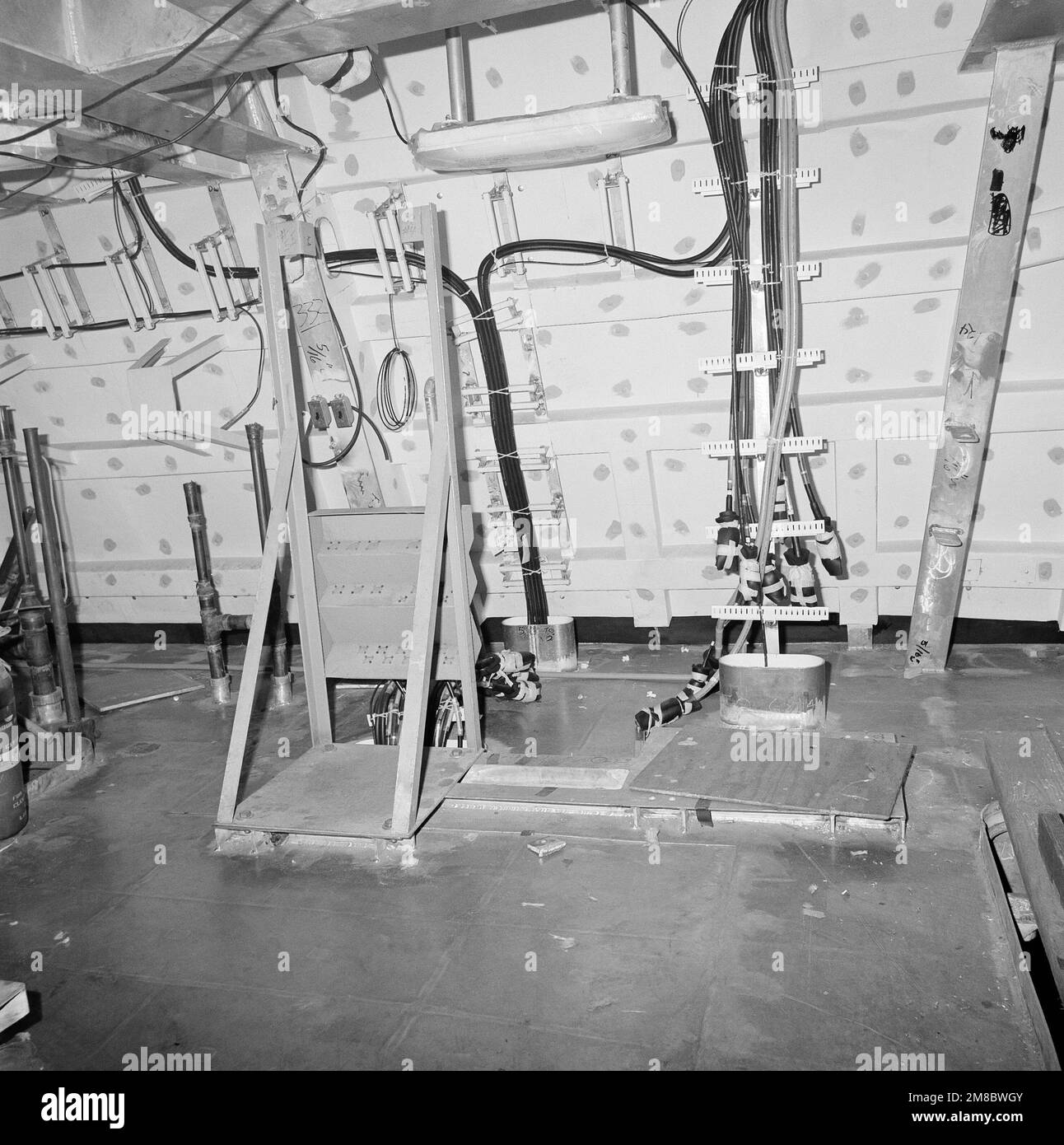 A view of Aegis radar room No. 4 on the guided missile cruiser ...
