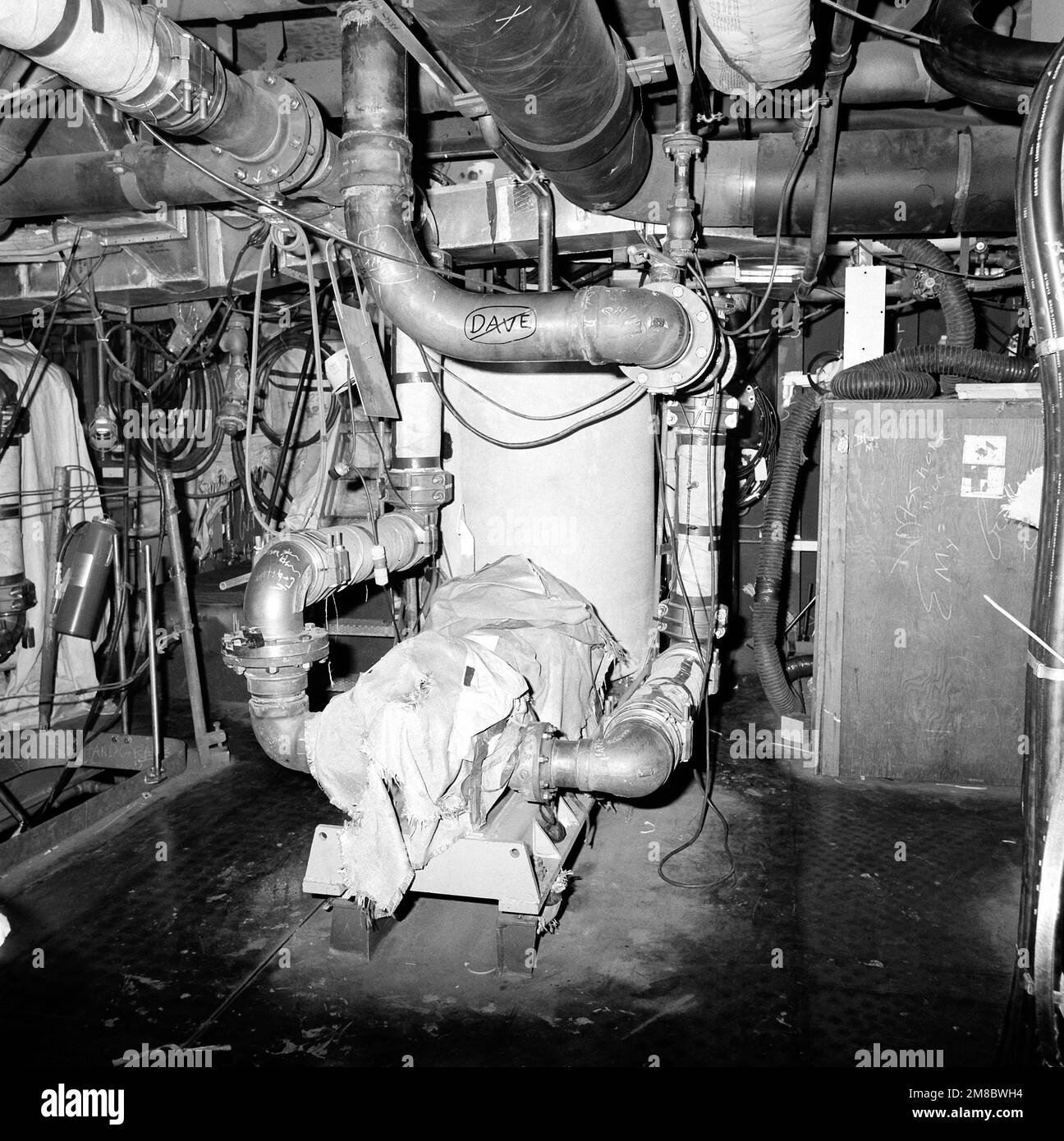 A view of auxiliary machinery room No. 1 on the guided missile cruiser ...