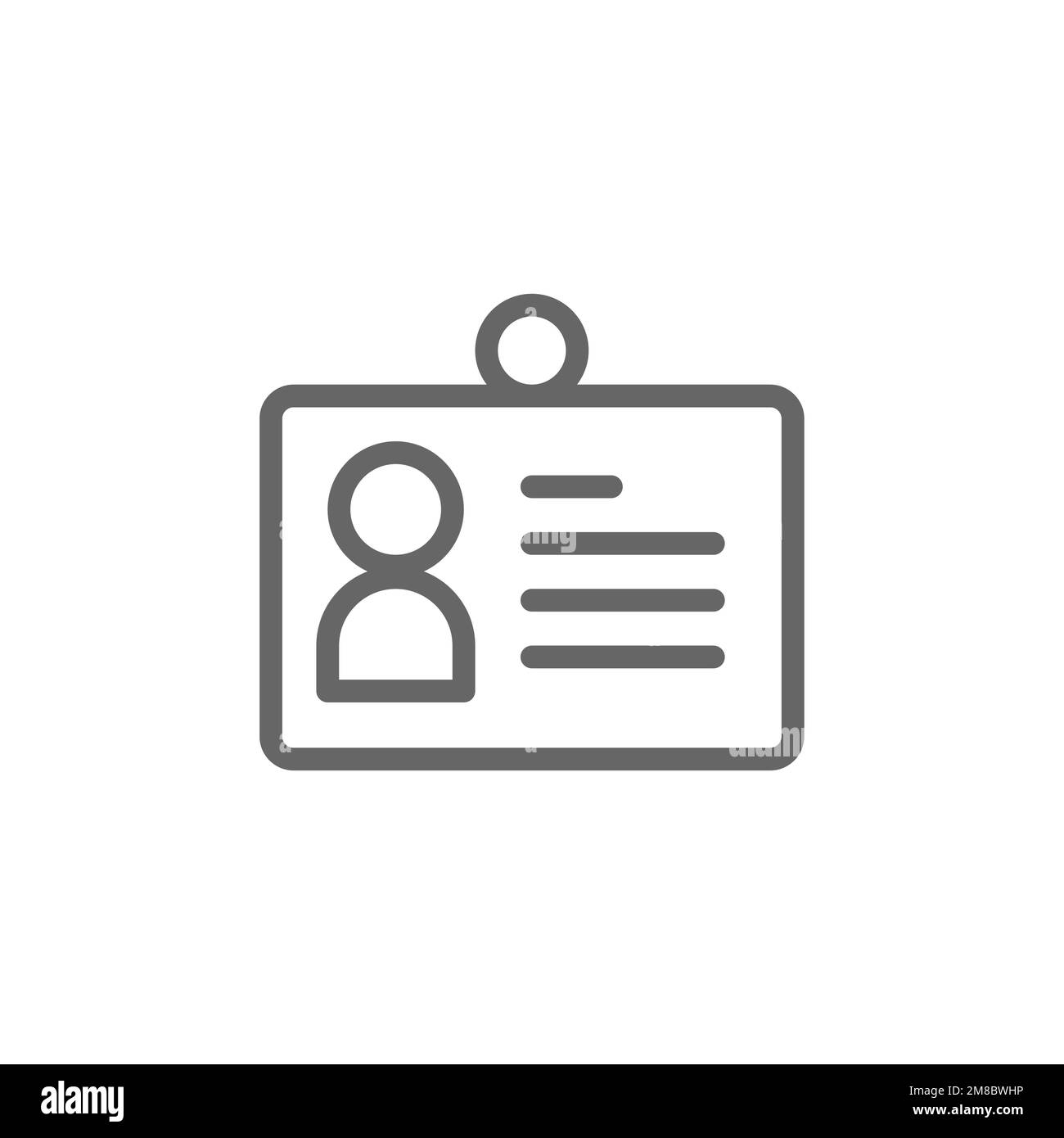 Work permit line icon, App interface graphic resource, vector ...