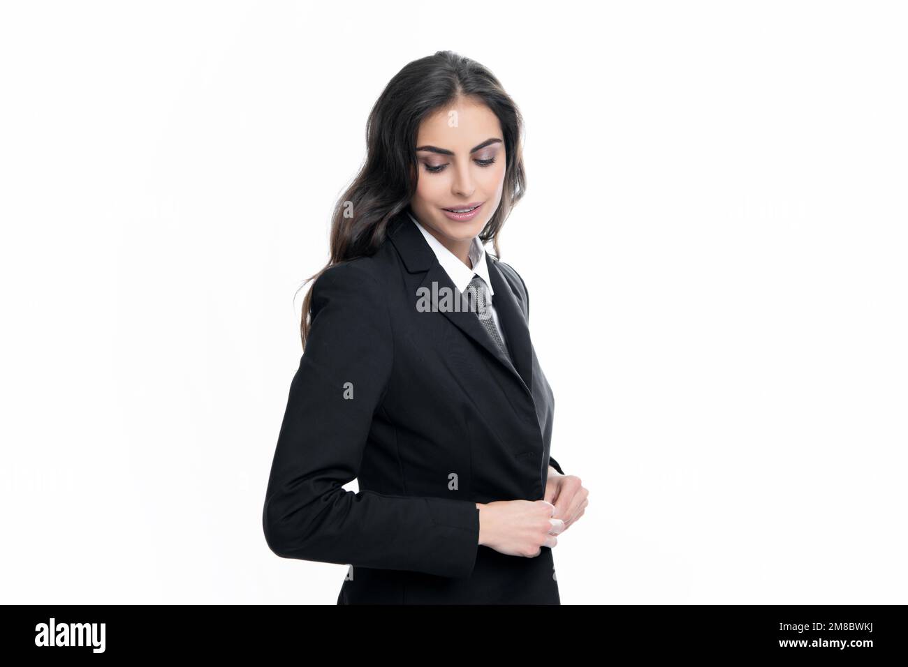 Business Woman In Suit And Tie Confident Female Entrepreneur