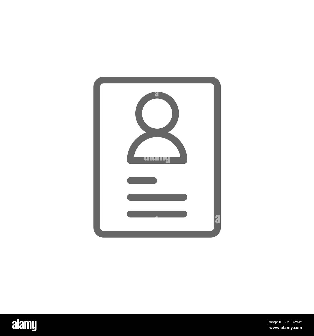 Work permit line icon, App interface graphic resource, vector illustration Stock Vector Image ...