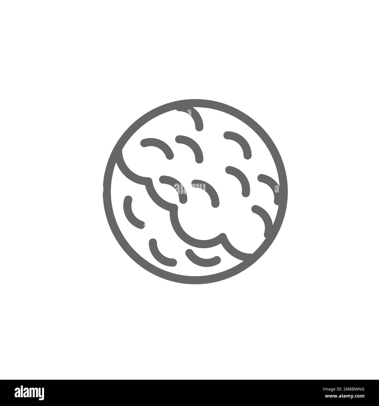 Rattan ball line icon, graphic resource template, vector illustration ...