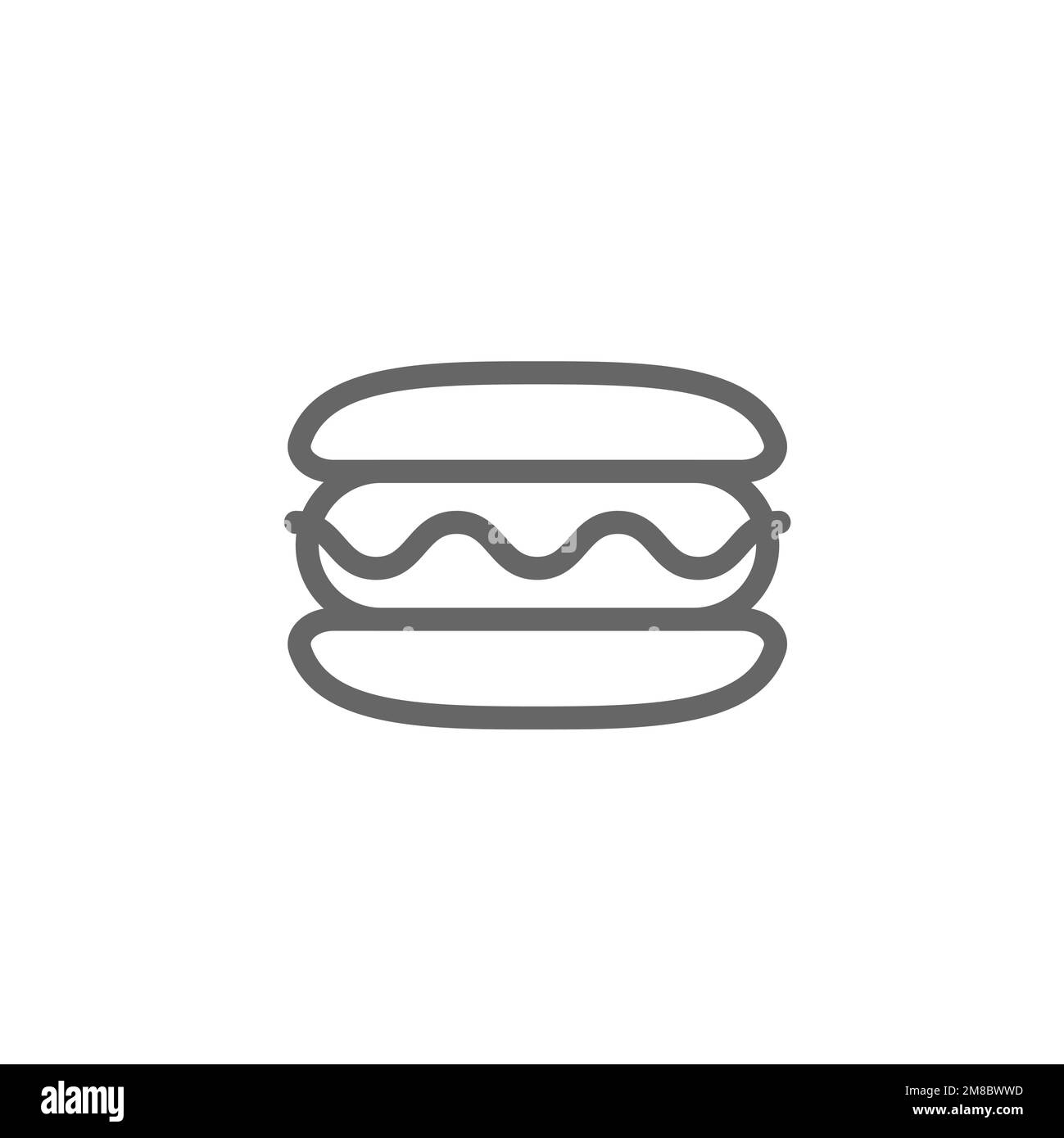 Hamburger line icon, graphic resource template, vector illustration ...