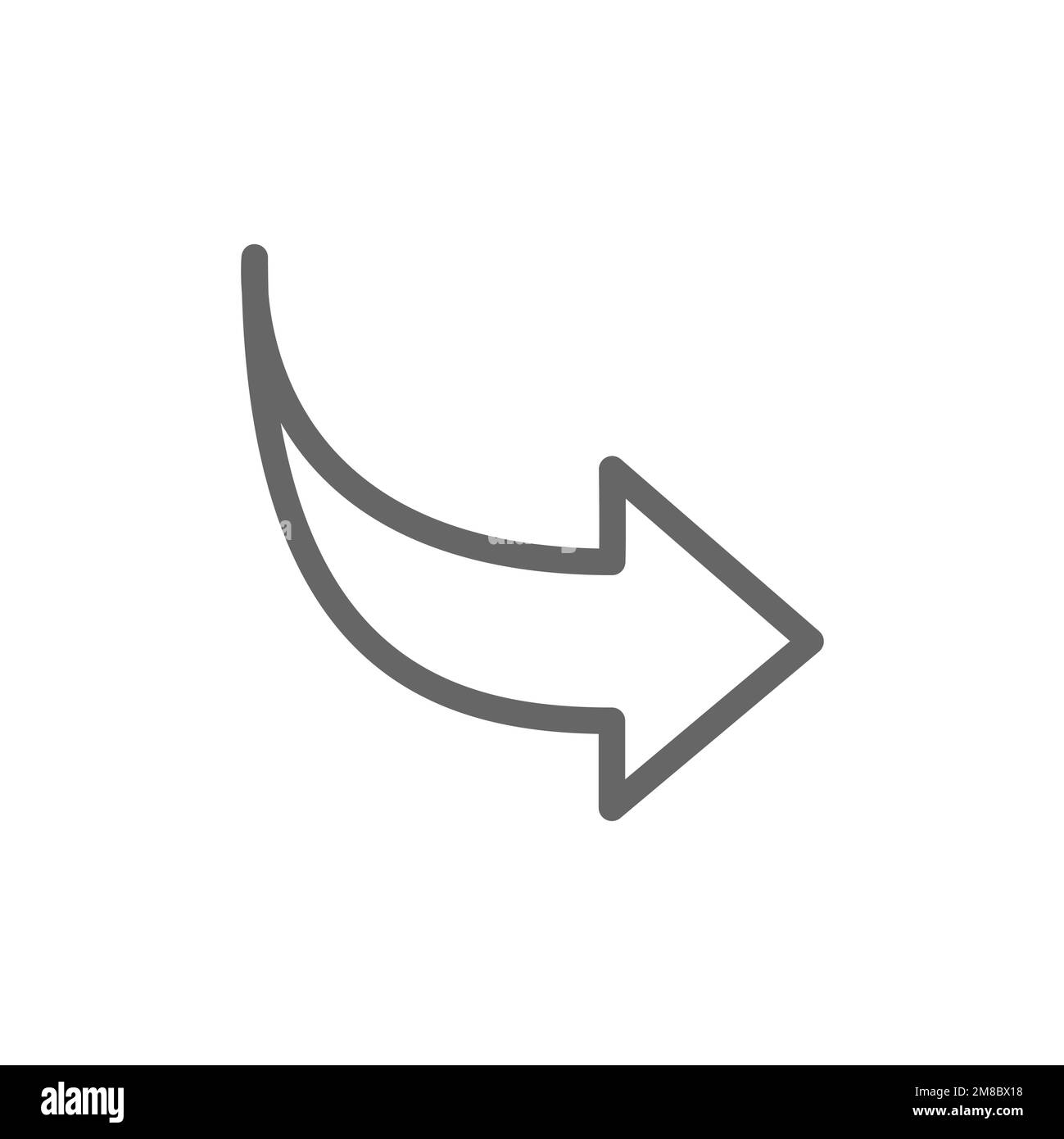 Right arrow line icon, App interface graphics resource, vector illustration Stock Vector Image ...