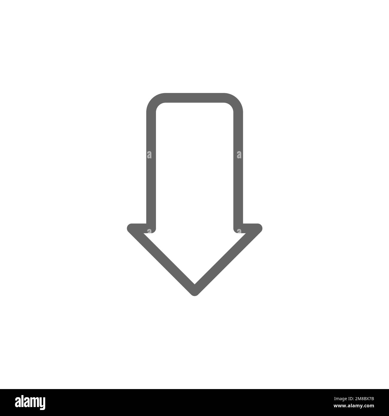 Down arrow icon, App interface graphics resource, vector illustration ...