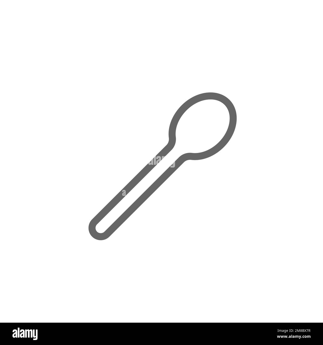 Spoon line icon, graphic resource template, vector illustration Stock ...