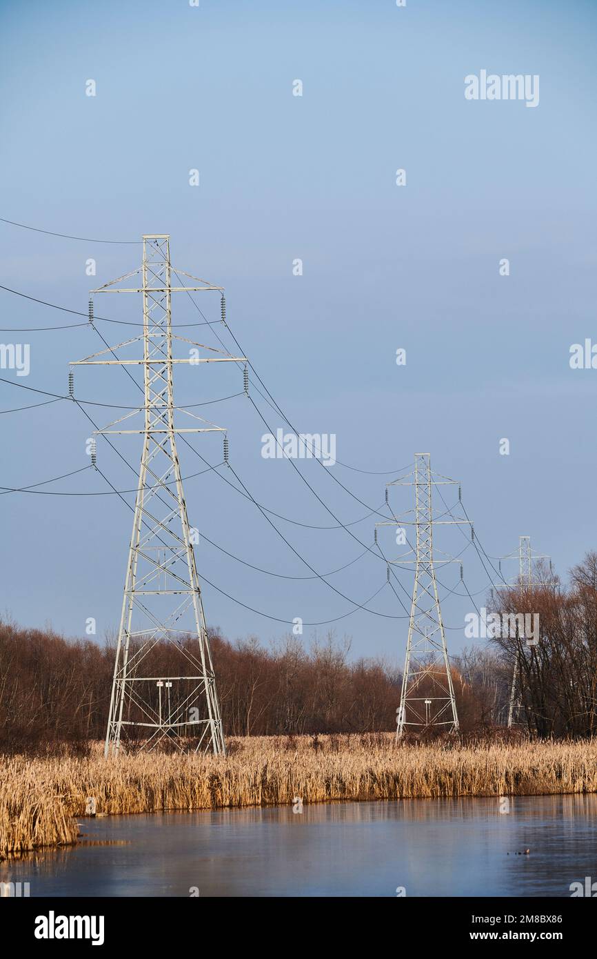 Technology Conflict with Nature Stock Photo - Alamy