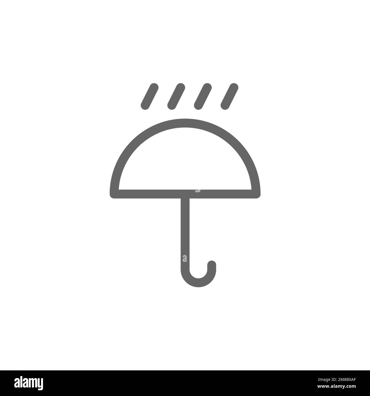Umbrella moistureproof line icon, App interface graphics resource, vector illustration Stock ...