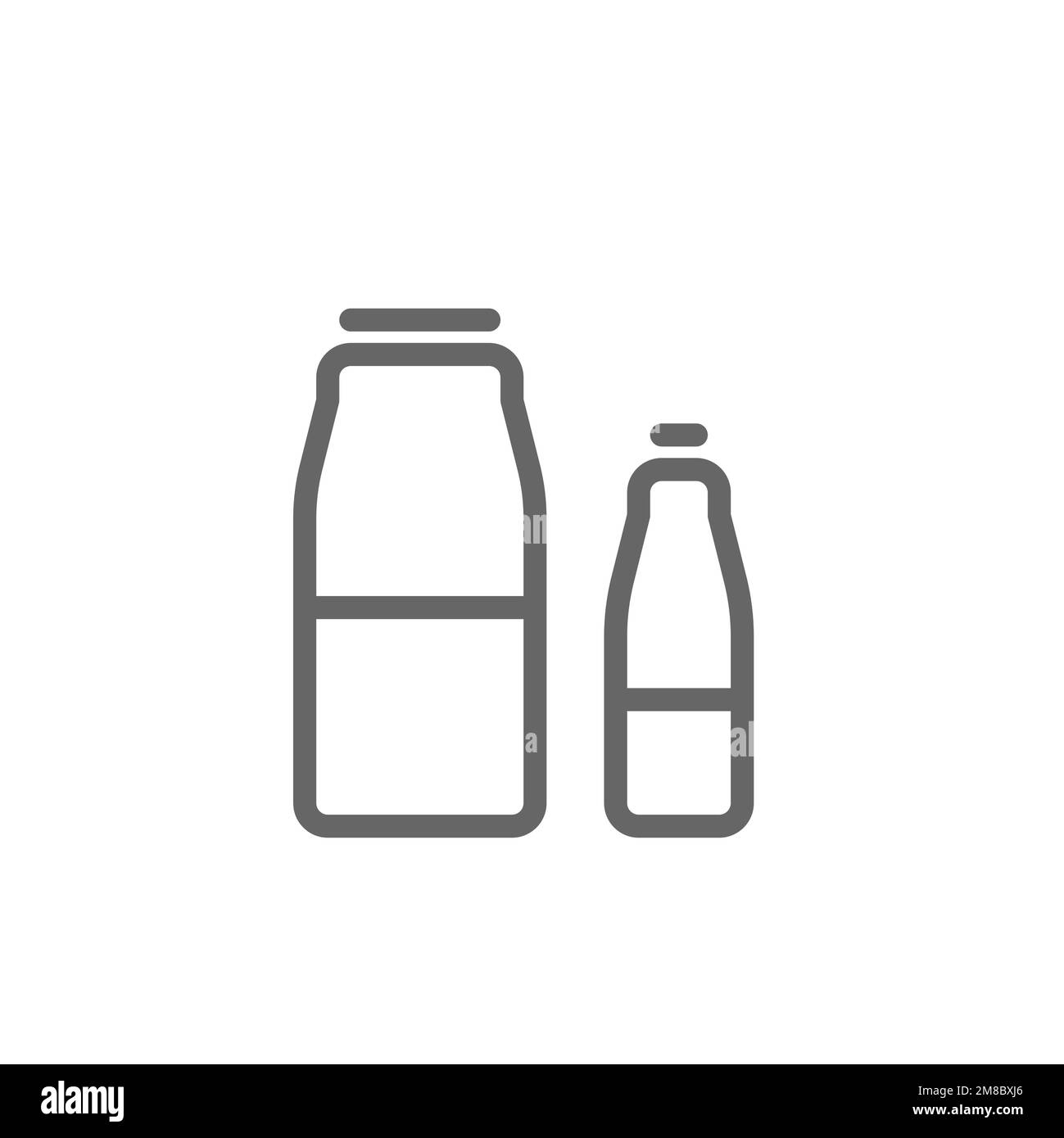 Fresh milk line icon, graphic resource template, vector illustration ...