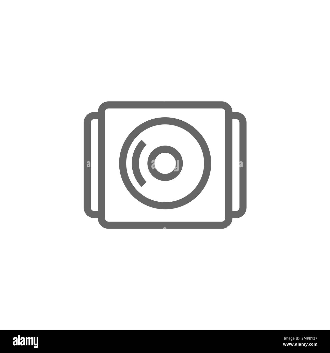 Optical disc line icon, common graphic resources, vector illustration ...