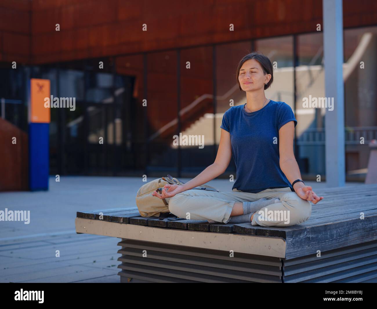 Happy asian hipster woman thinking hi-res stock photography and images ...