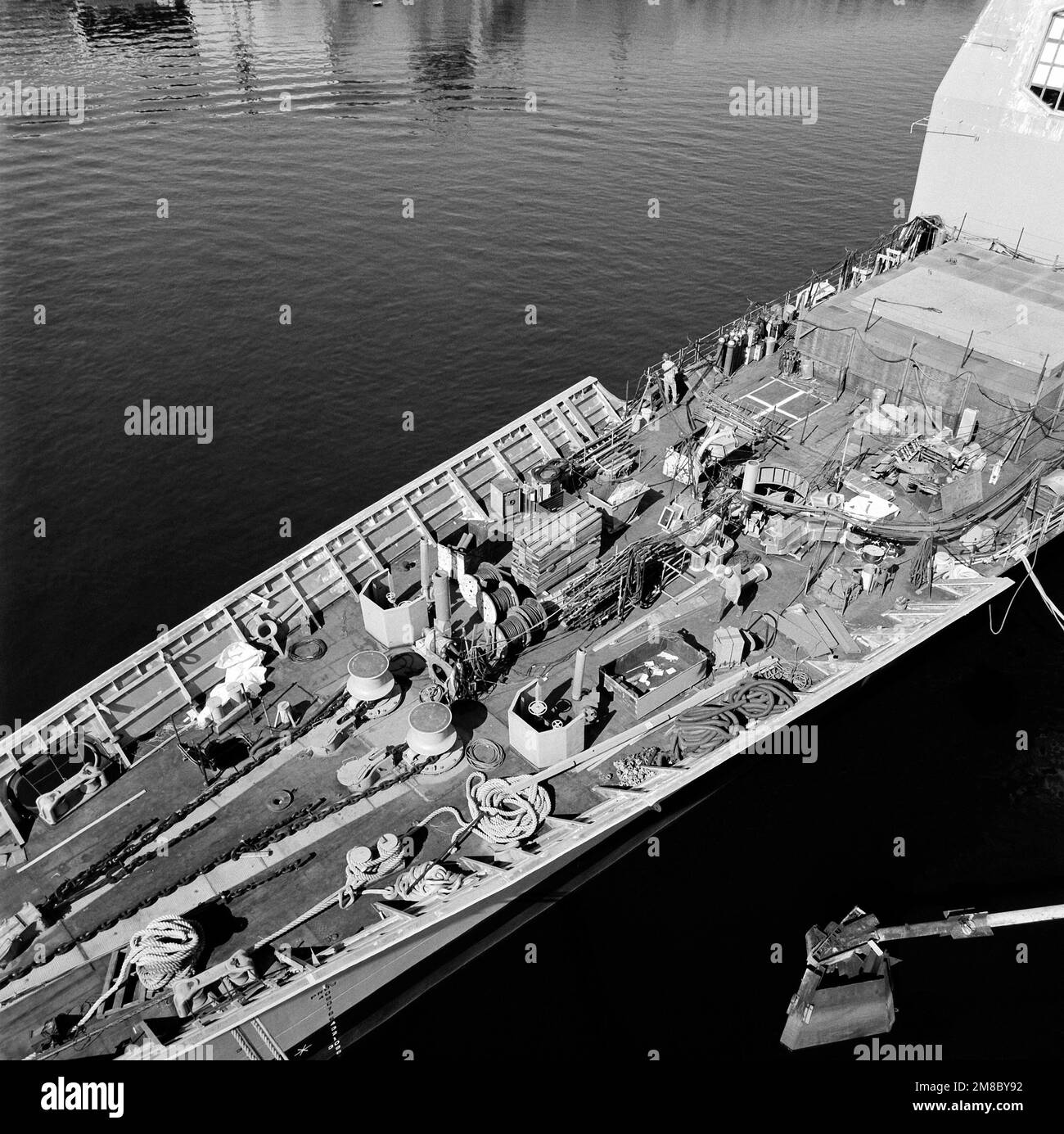 Guided missile cruiser of united states navy Black and White Stock ...