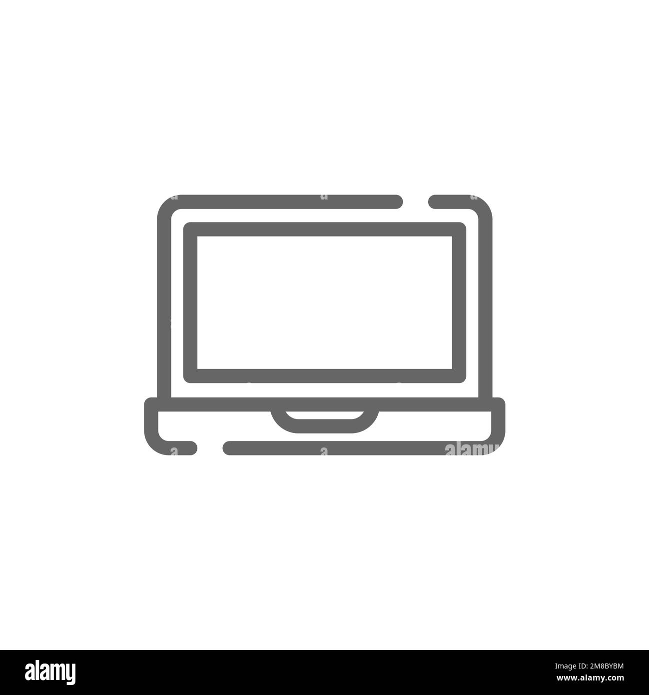 Notebook computer line icon, common graphic resources, vector ...