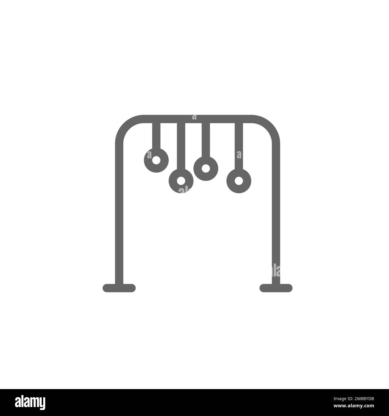 Gymnastic loop line icon, graphic resource template, vector ...