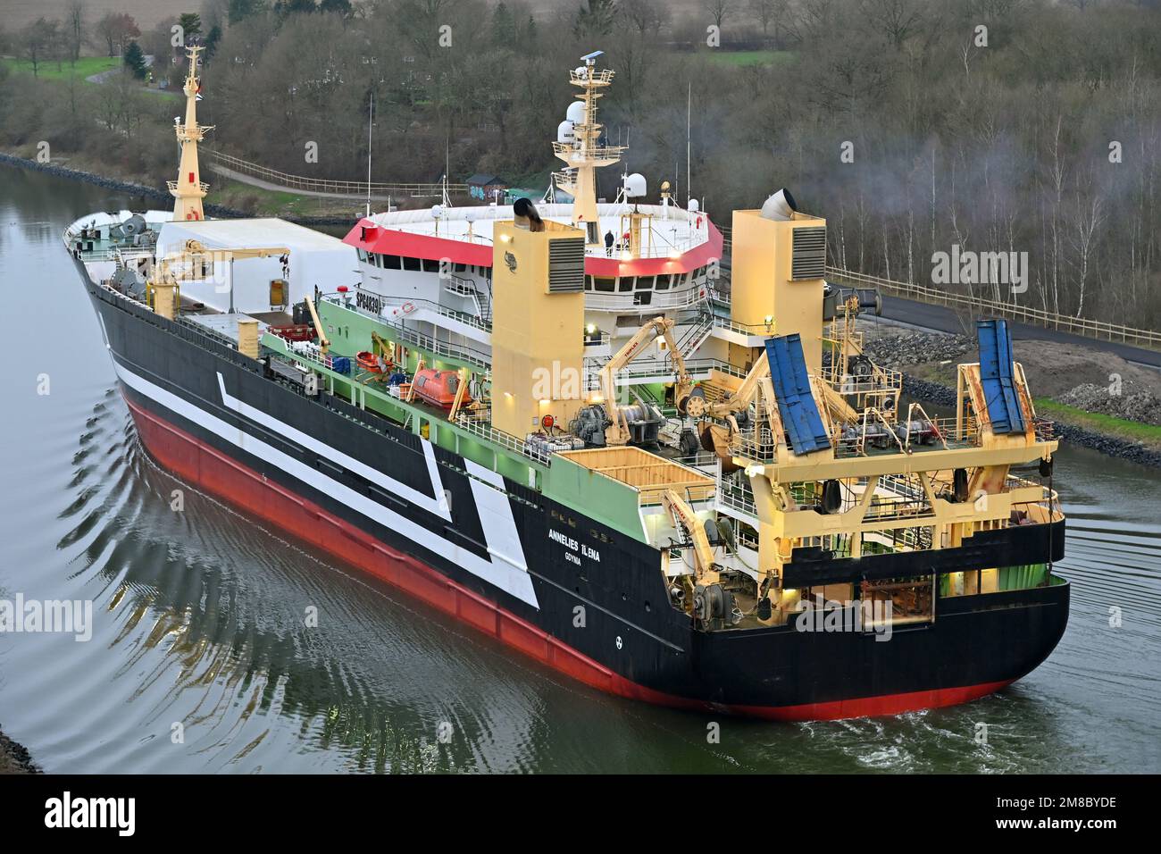 Fish Factory Ship ANNELIES ILENA at the Kiel Canal Stock Photo - Alamy