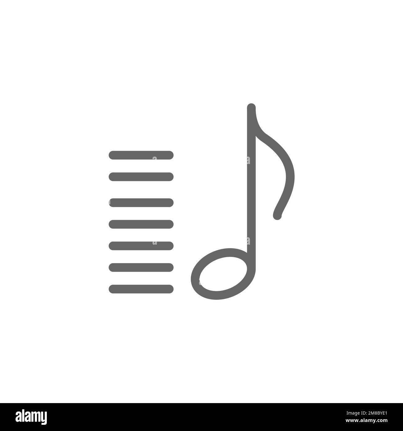 Music audio line icon, common graphic resources, vector illustration ...
