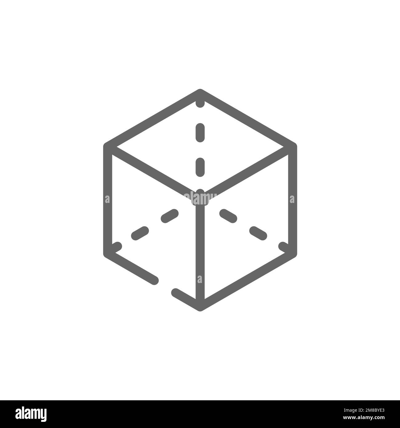 3D space line icon, common graphics resources, vector illustration ...