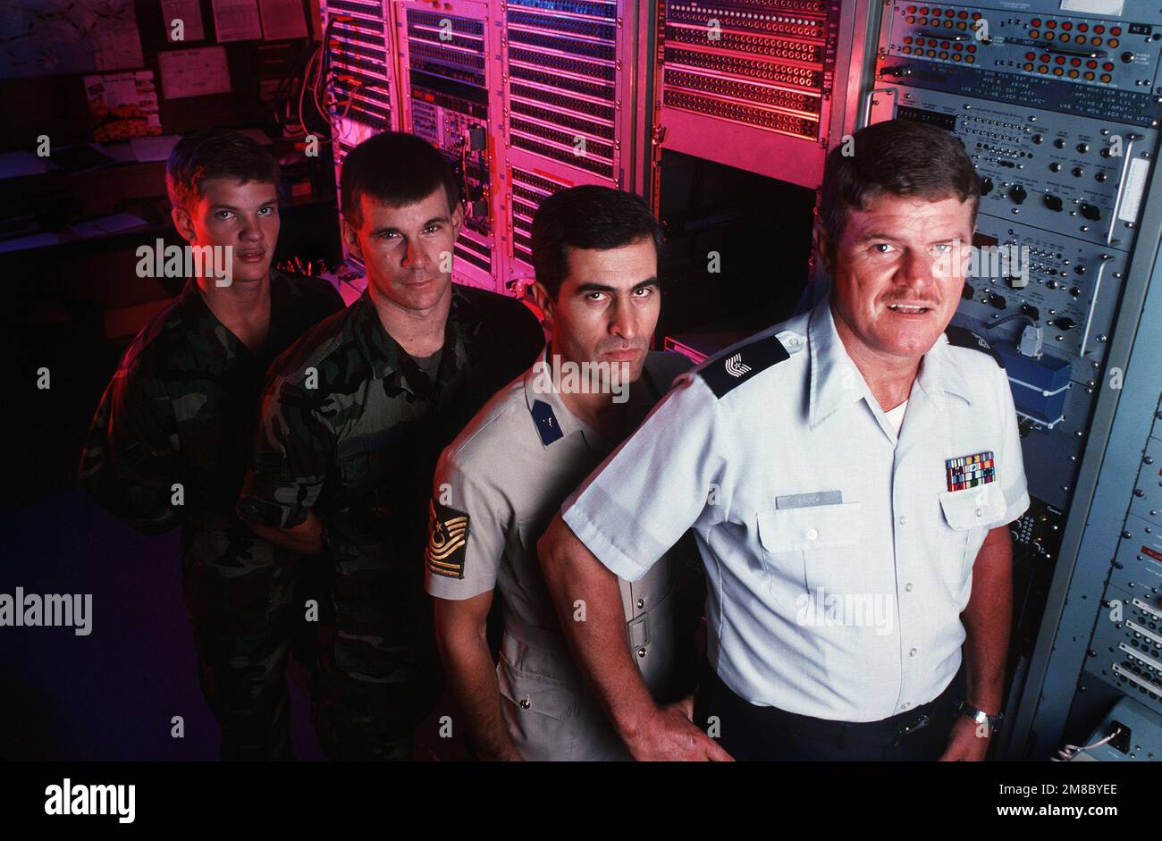 Standing in the Technical Control Facility at the headquarters for the ...