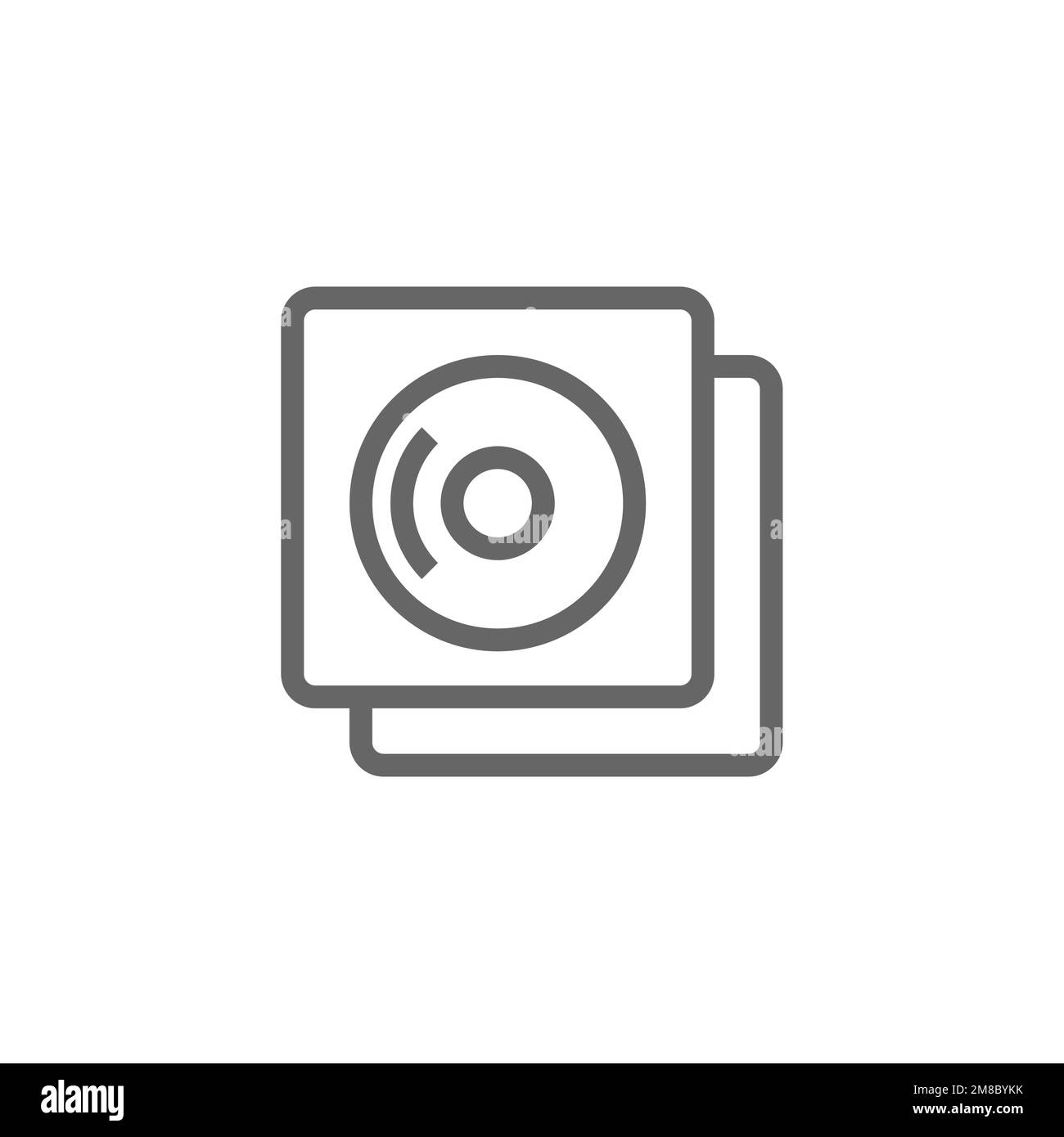 Record line icon, common graphic resources, vector illustration Stock ...