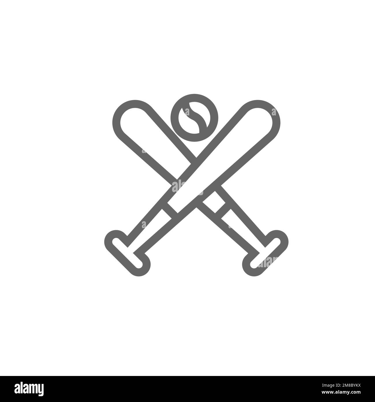 Baseball line icon, graphic resource template, vector illustration ...