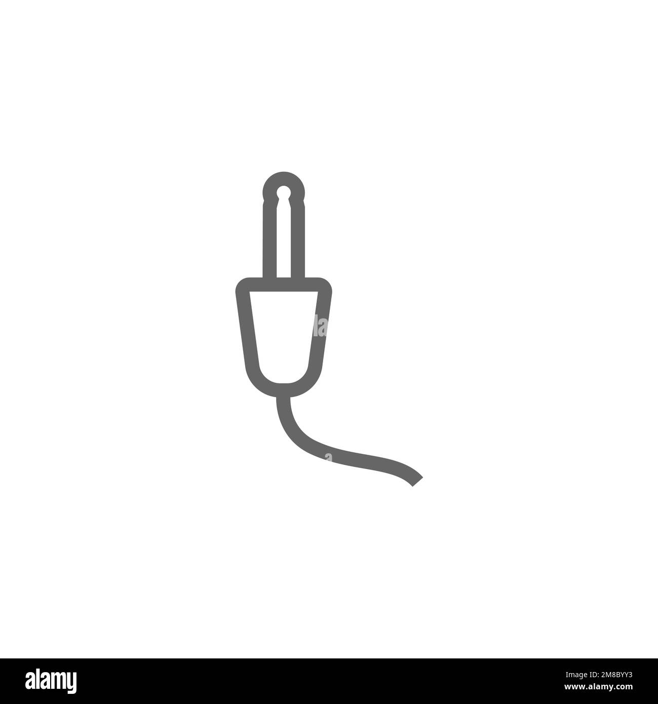 Headset plug cable icon, common graphic resources, vector illustration ...