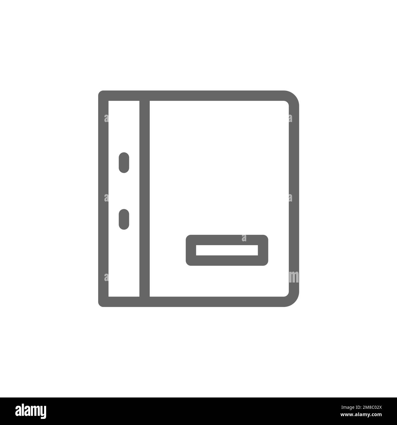 Notebook line icon, graphic resource template, vector illustration ...