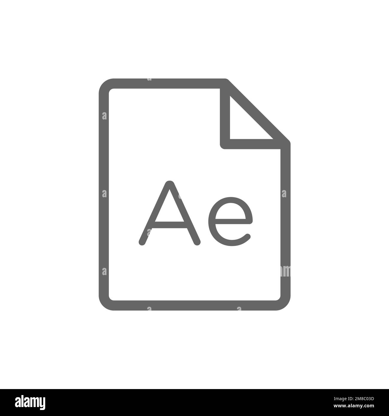 After effects File line icon, graphic resource template, vector ...