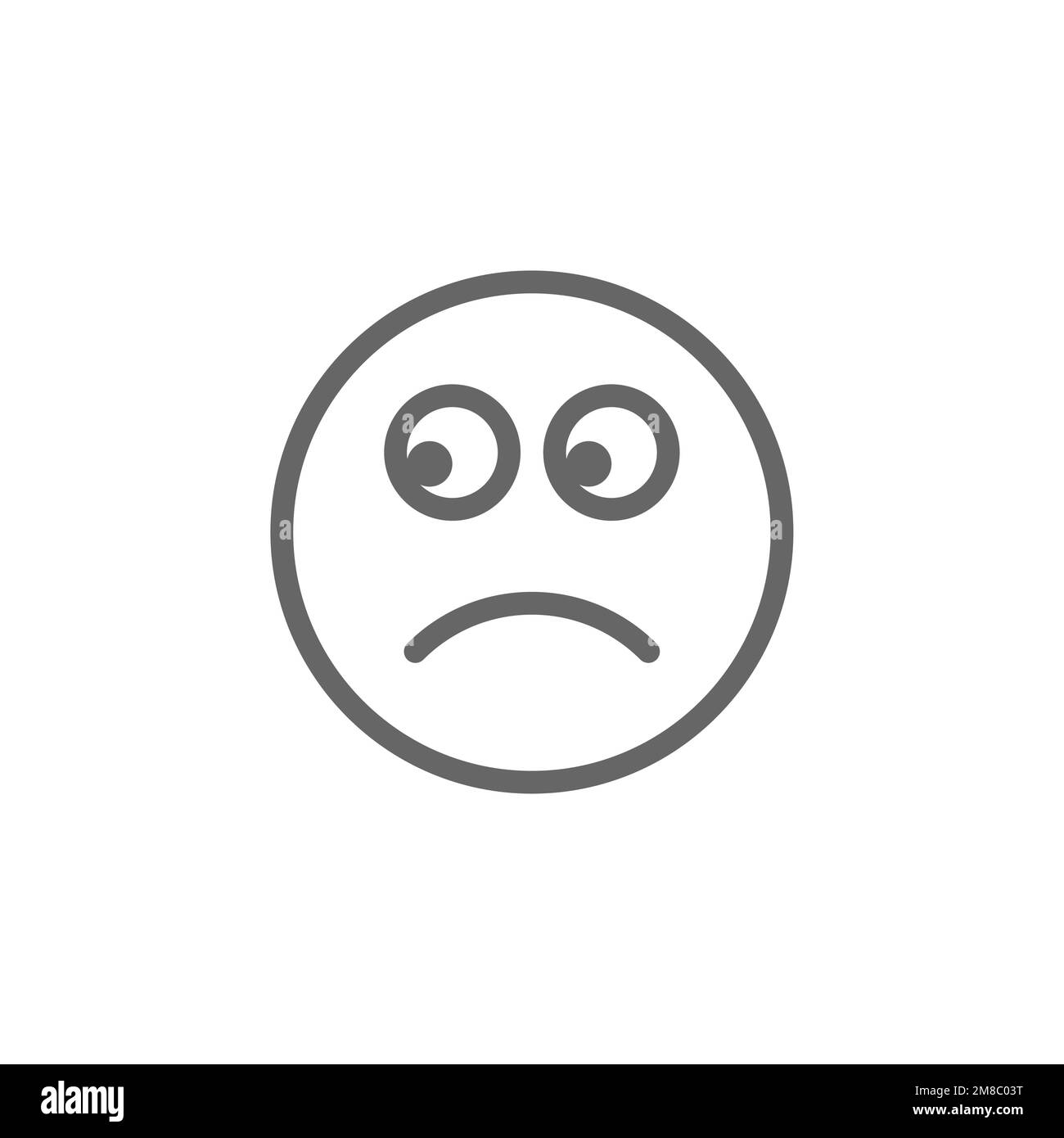 Sad emoticons, common graphic resources, vector illustrations Stock ...