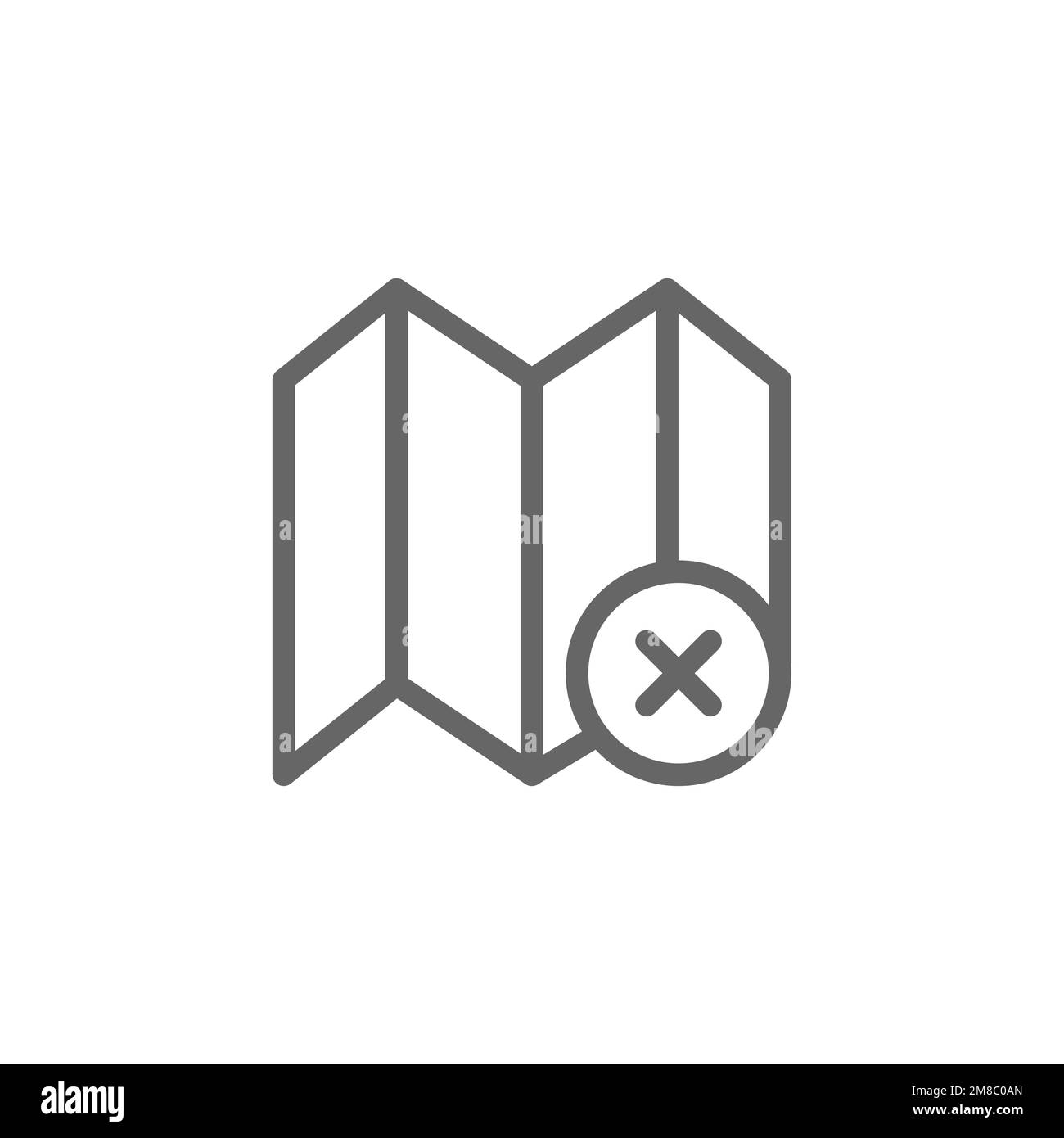 Error map line icon, app interface graphics resource, vector illustration Stock Vector Image ...