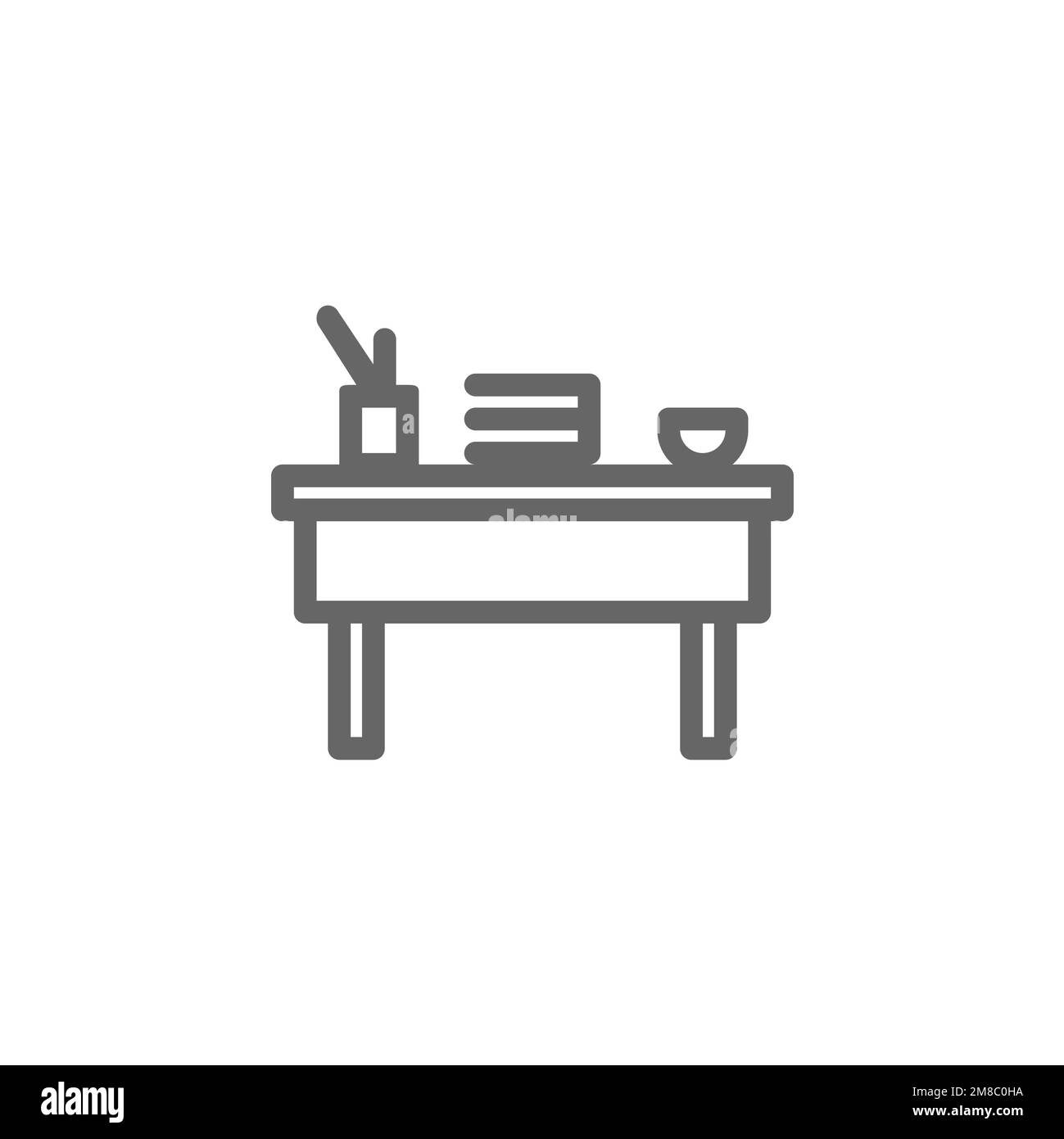 Desk line icon, App interface graphics resource, vector illustration Stock Vector Image & Art ...